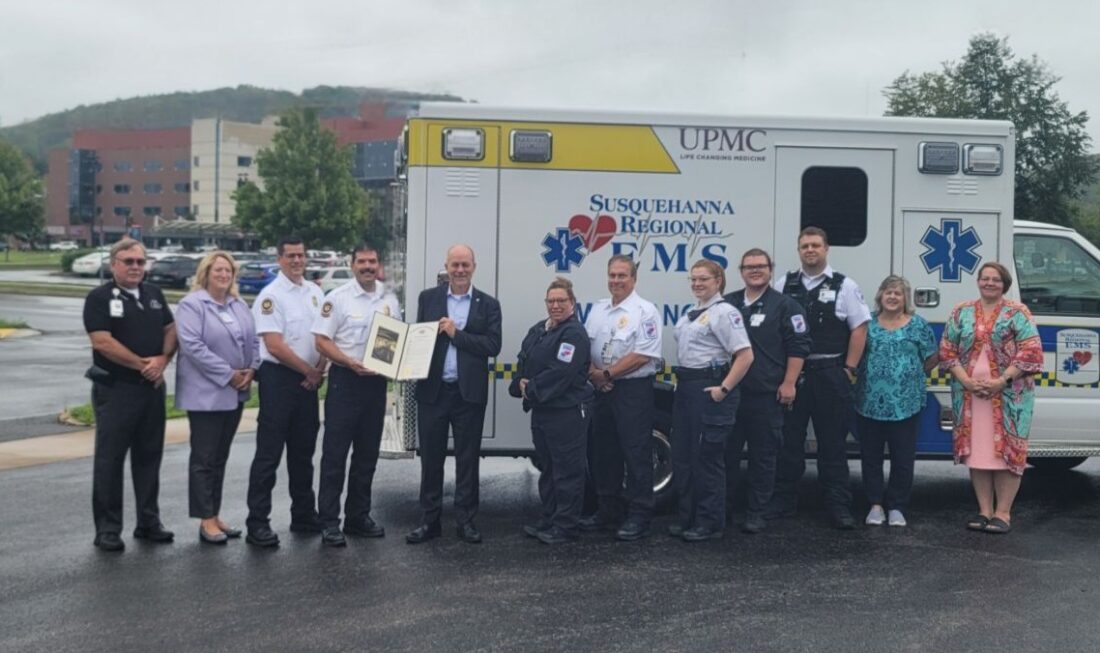 Susquehanna Regional EMS recognized by state Rep. Jamie Flick in honor ...